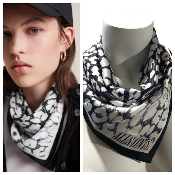 All Saints | Accessories | New All Saints Allsaints Leppo Bandana Silk ...